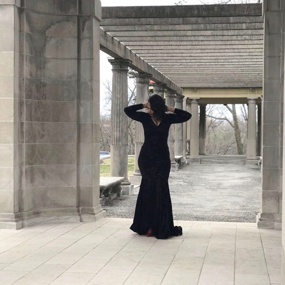 Dresses | Shane Justin Prom Dressgown Formal Black Gown | Poshmark